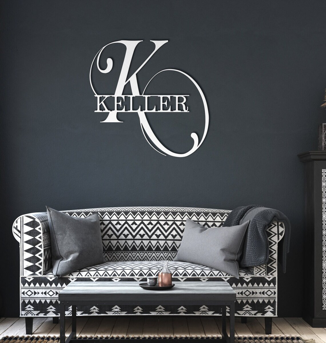 Personalized Monogram Gate Sign / Custom Front Door Sign / Family Name ...