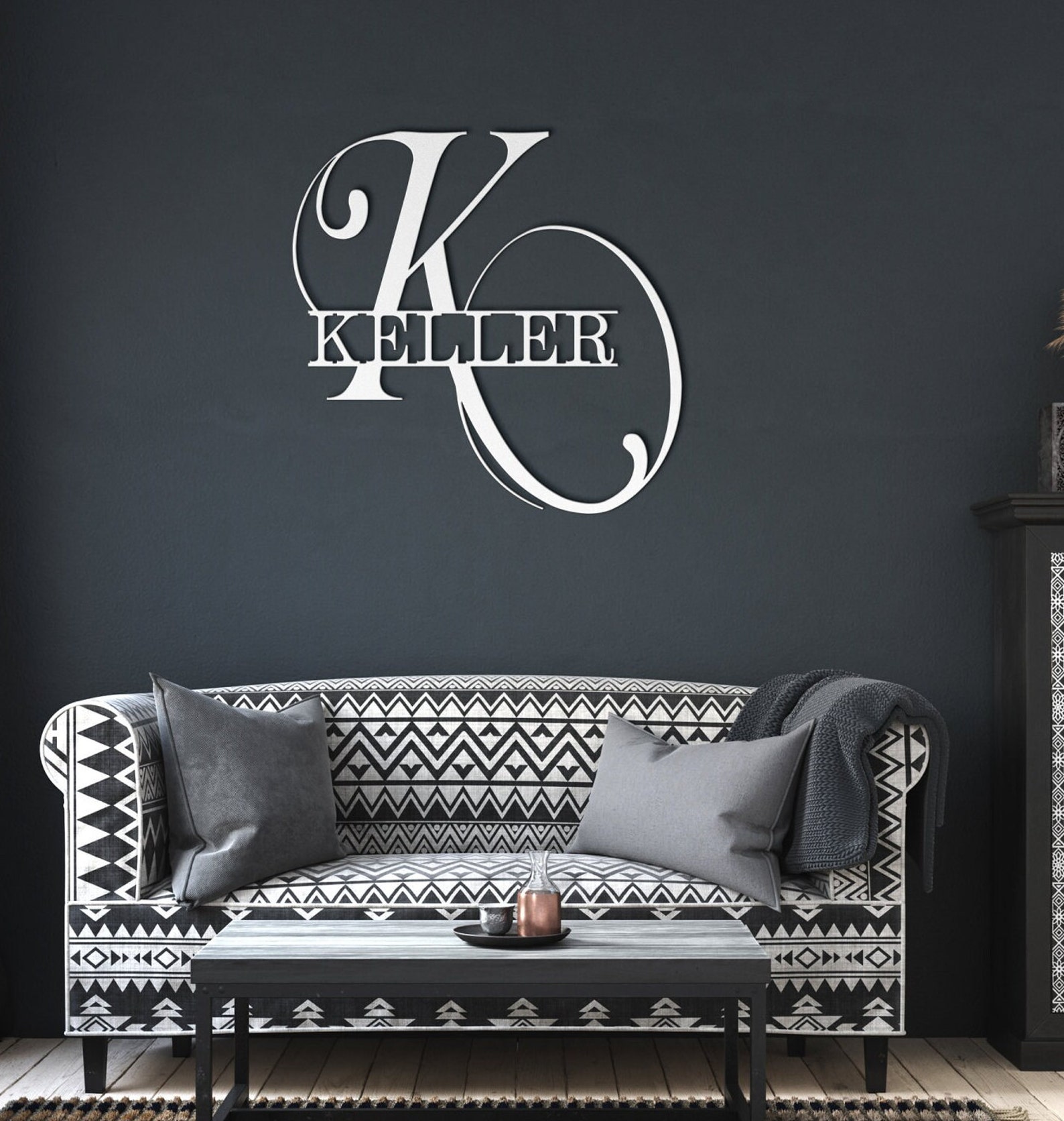 Personalized Monogram Gate Sign / Custom Front Door Sign / Family Name ...