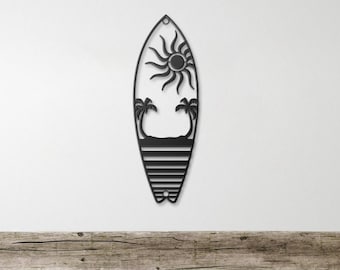Metal Surfboard Decor - Etsy