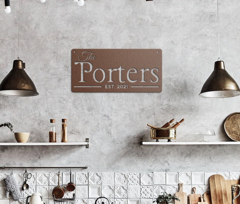 Custom Family Name Metal Gate Sign / Custom Outdoor Sign - Etsy