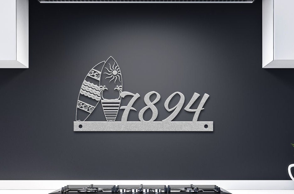 Custom Surfboard House Numbers / Beach House Numbers - Etsy