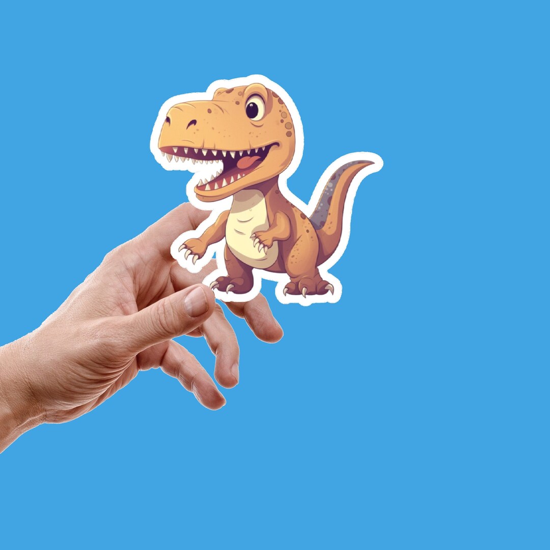 Dinosaur Sticker / Fun Kids Sticker / Kids Water Bottle Sticker / T-rex ...