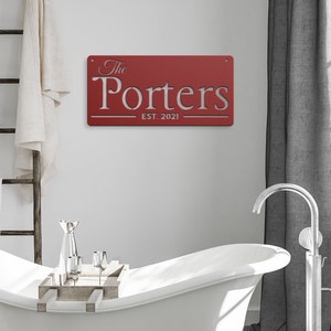 Custom Family Name Metal Gate Sign / Custom Outdoor Sign - Etsy