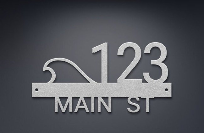 Beach House Numbers / Wave House Numbers / Custom House Numbers - Etsy
