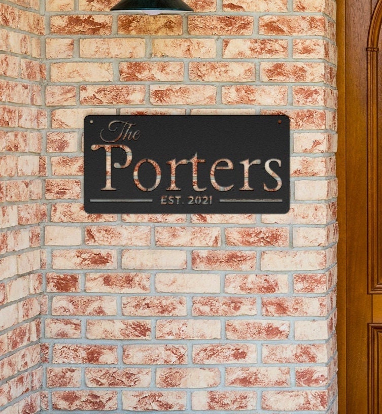 Custom Family Name Metal Gate Sign / Custom Outdoor Sign - Etsy