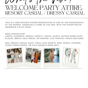 Wedding Guest Dress Code Template - Etsy