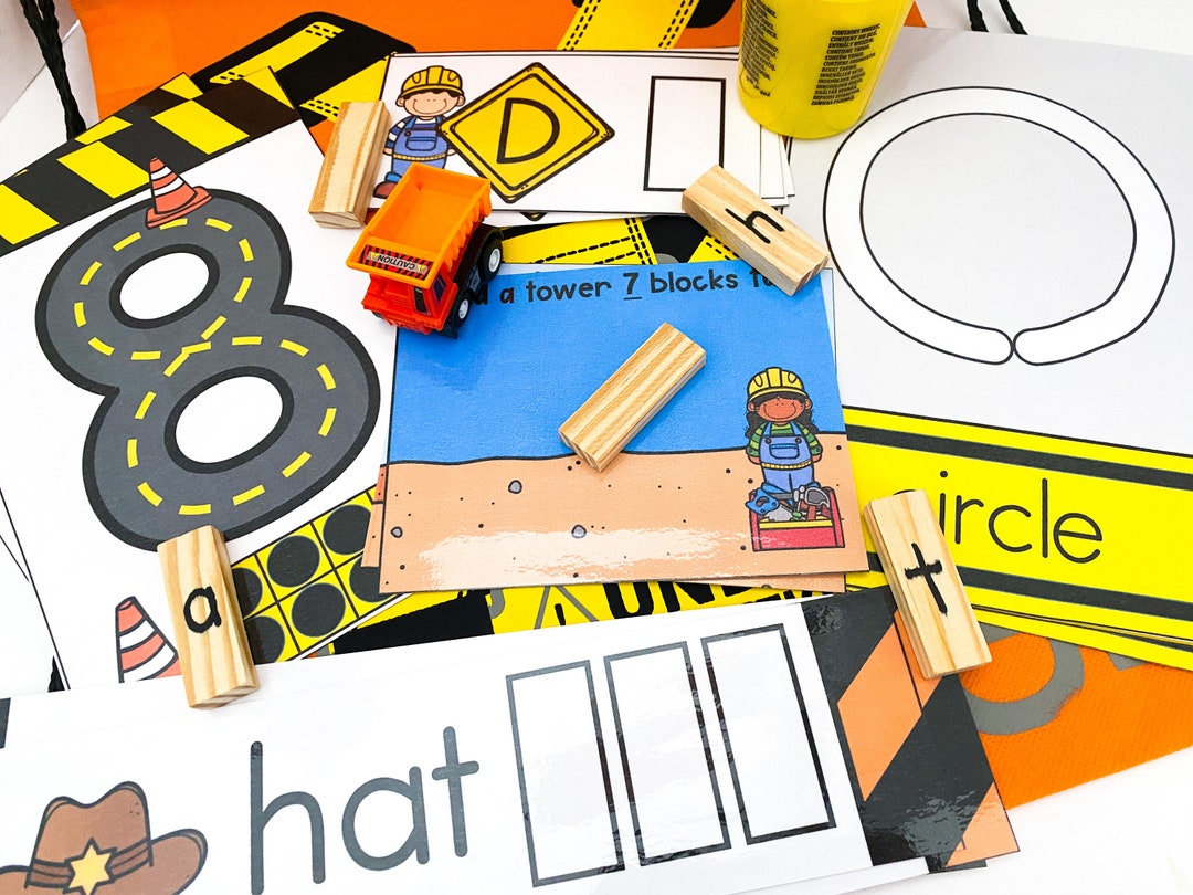 Construction Themed Activity Bag - Play & Learn - Etsy