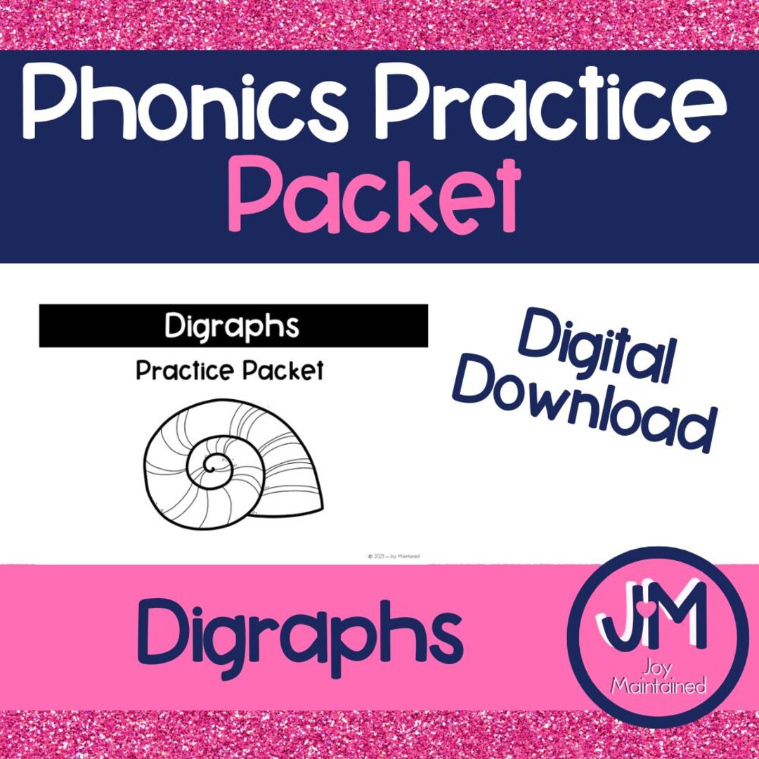 Digraphs Practice Packet - Digital Download - Phonics Skills Worksheets ...