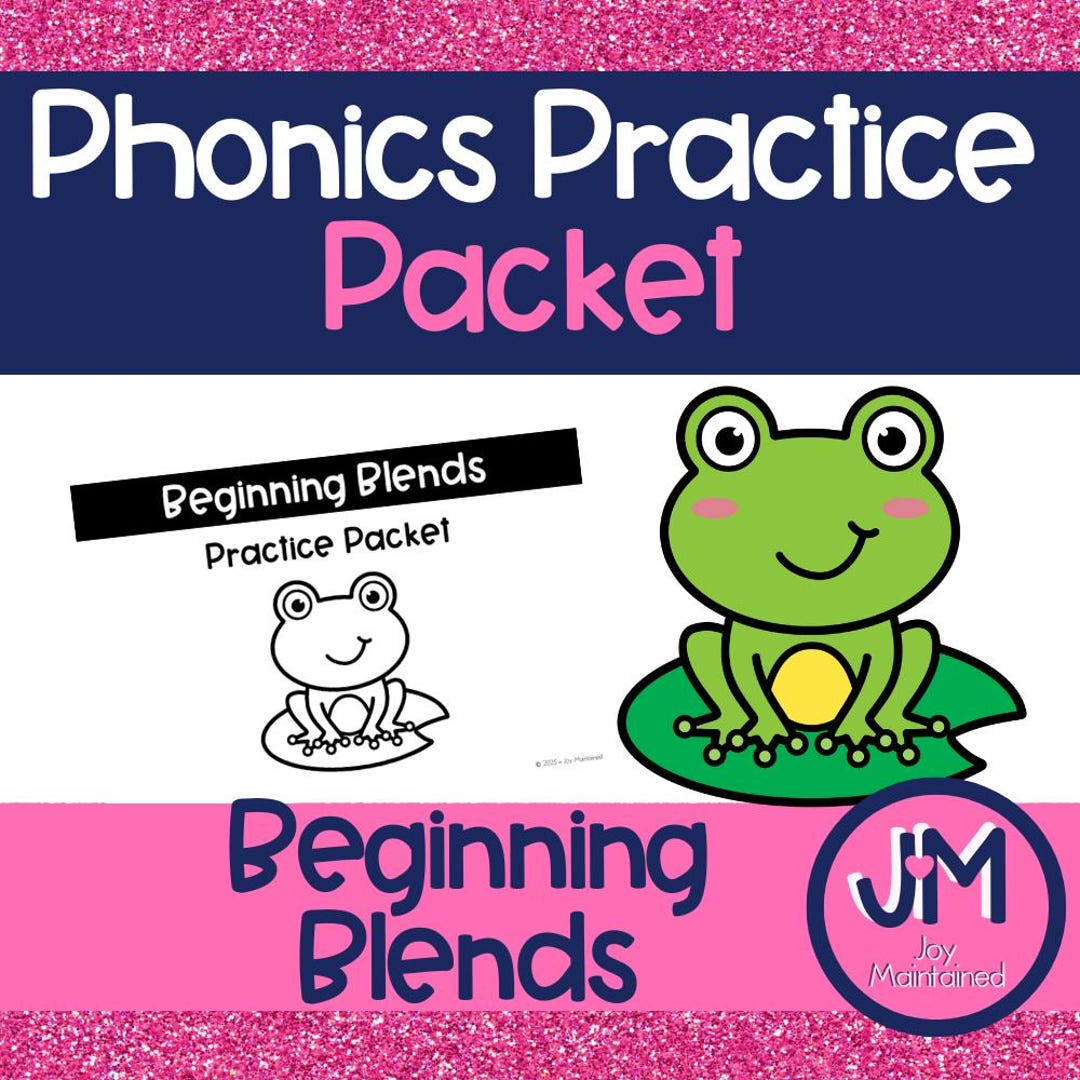 Beginning Blends Practice Packet - Digital Download - Phonics Skills ...