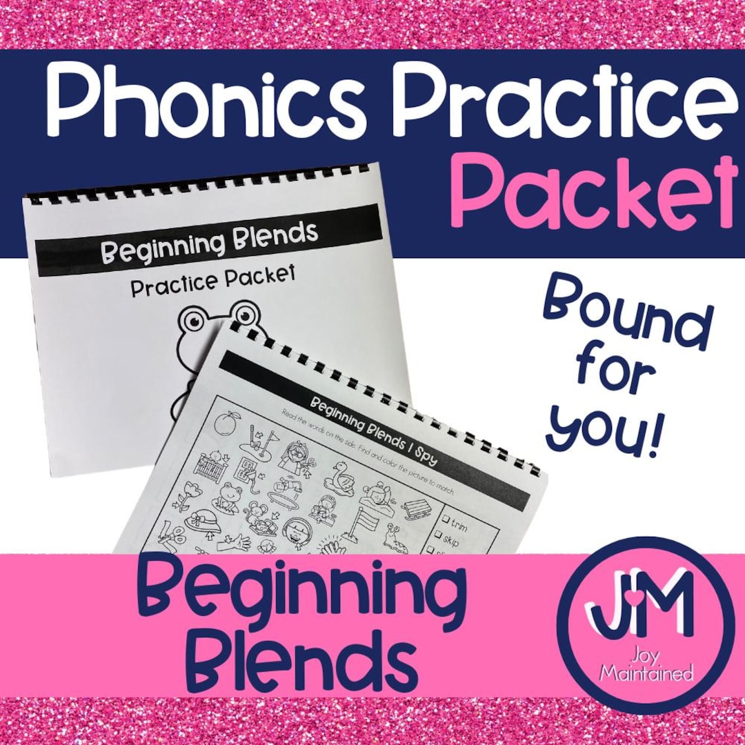 Blends Practice Packet - Worksheets - Phonics Practice - 1st Grade ...