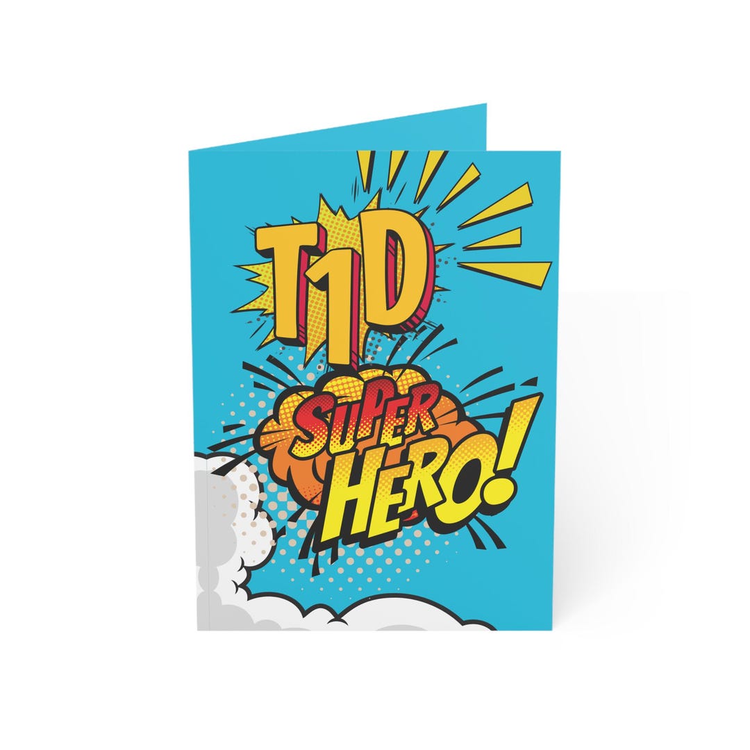 T1D Superhero Greeting Cards: Type 1 Diabetes Awareness - 5x7 ...