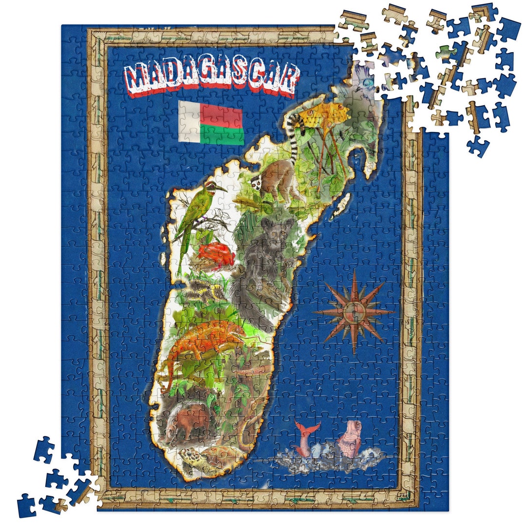 Puzzle, Madagascar, Paper, Unique Jigsaw Puzzle, Family, Adults - Etsy