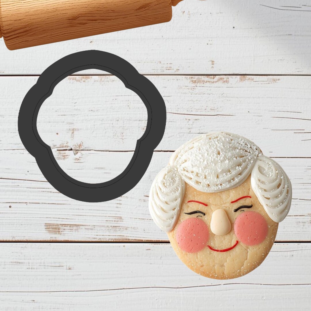 Mrs. Claus Head Shaped Cookie Cutter - Etsy