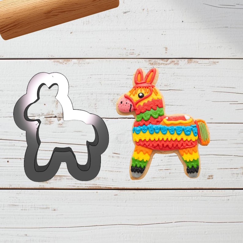Donkey Pinata Shaped Plastic Cookie Cutter - Polymer Clay Cutter ...