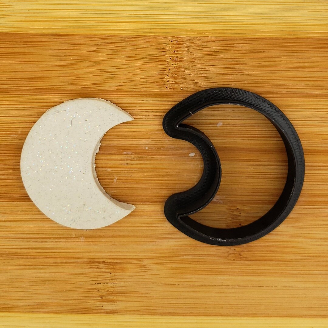 Moon Shaped Plastic Cookie Cutter - Polymer Clay Cutter - Fondant ...