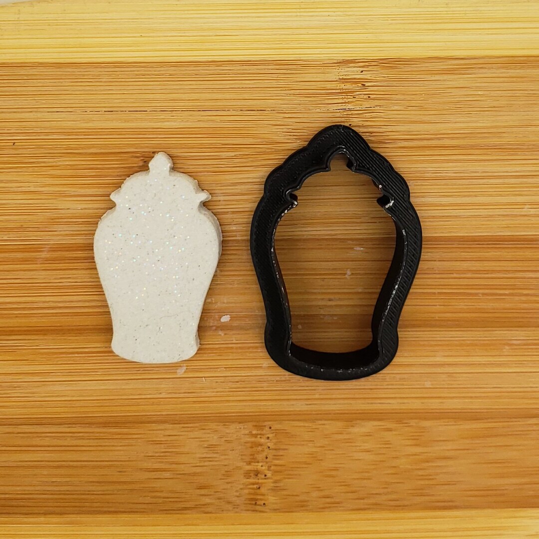 Ginger Jar Shaped Plastic Cookie Cutter - Polymer Clay Cutter - Fondant ...