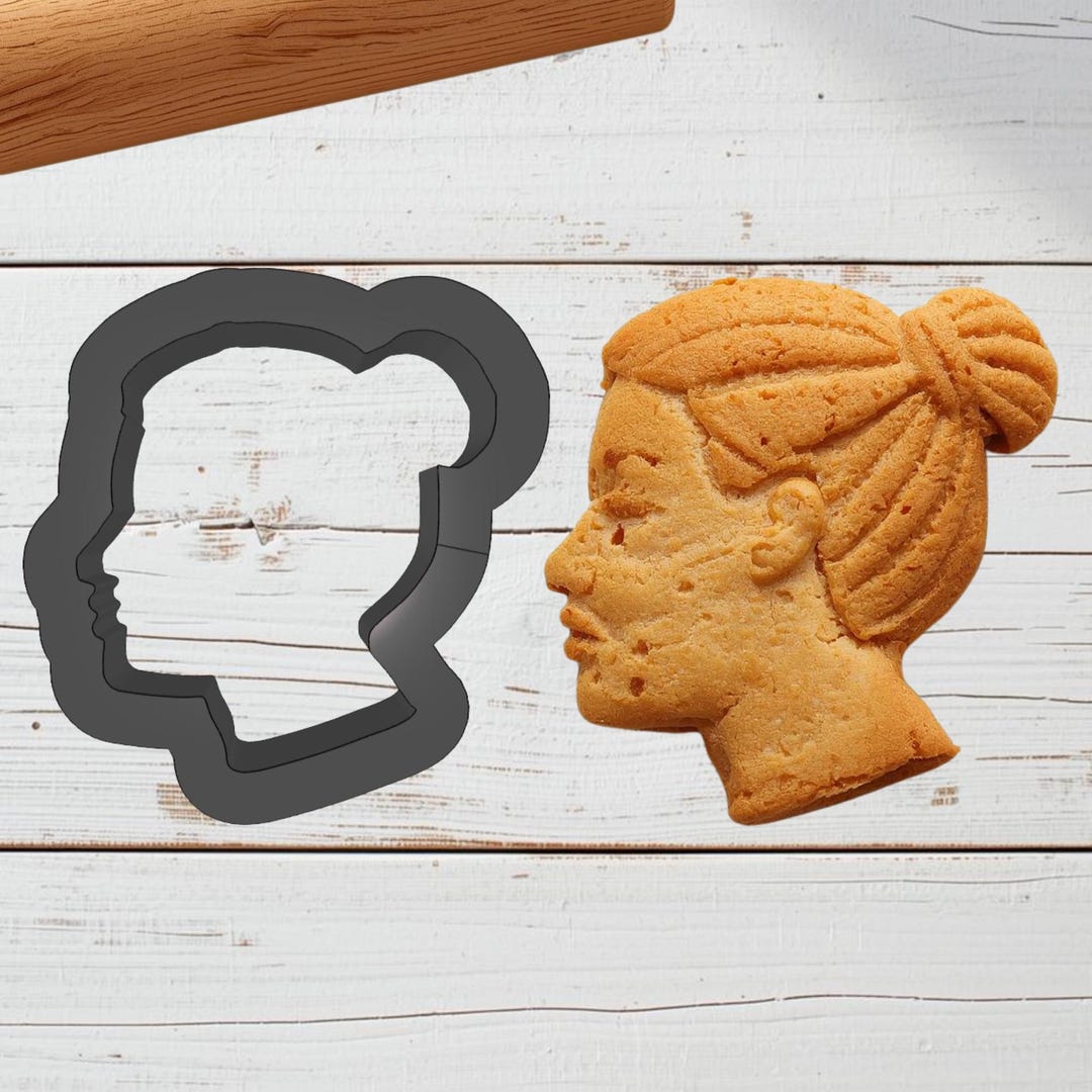 Female Head Shaped Plastic Cookie Cutter - Polymer Clay Cutter ...