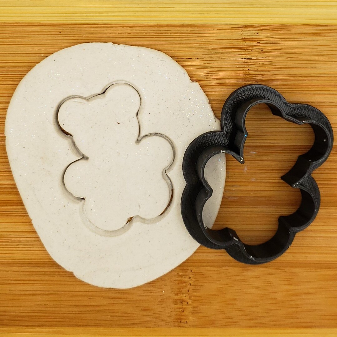 Teddy Bear Shaped Plastic Cookie Cutter - Polymer Clay Cutter - Fondant ...