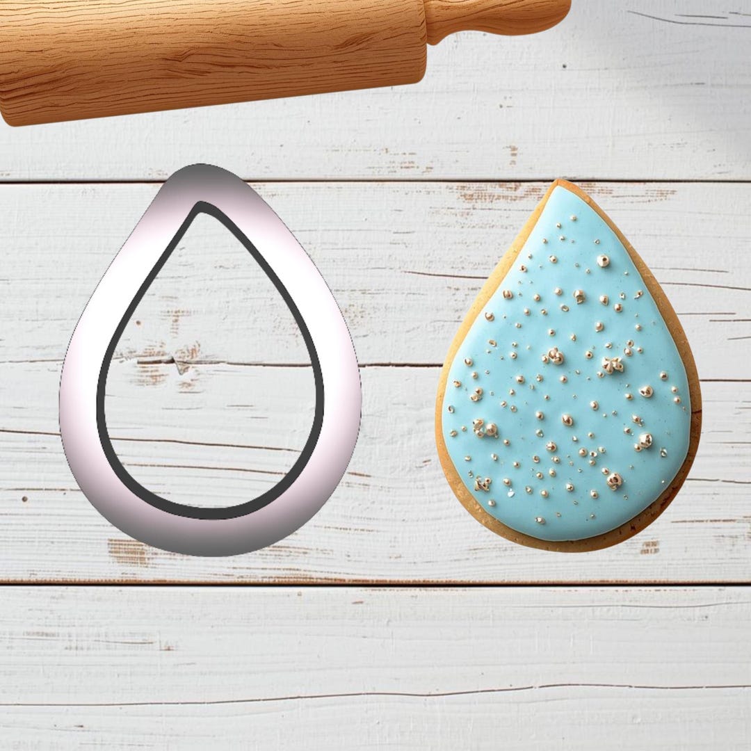 Raindrop Shaped Plastic Cookie Cutter - Polymer Clay Cutter - Fondant ...