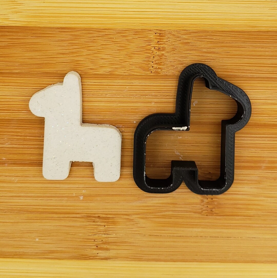 Donkey Pinata Shaped Plastic Cookie Cutter - Polymer Clay Cutter ...