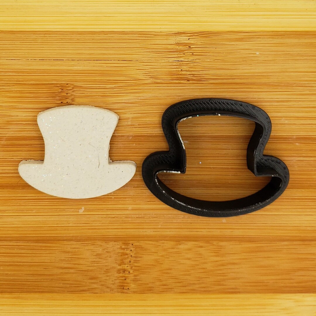 Top Hat Shaped Plastic Cookie Cutter - Polymer Clay Cutter - Fondant ...