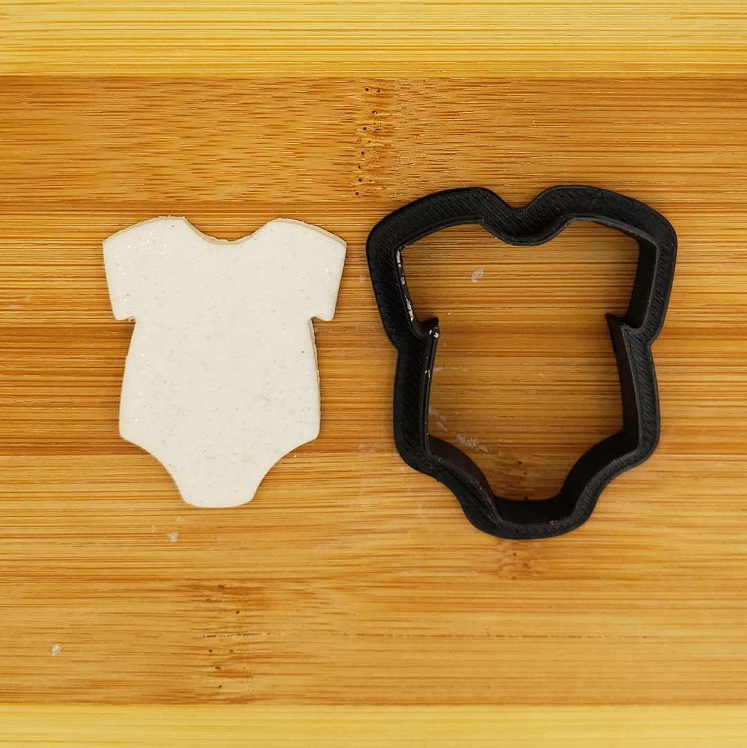 Onesie Shaped Plastic Cookie Cutter - Baby Cookie Cutters - Polymer ...