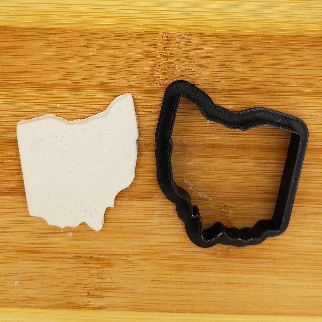 State of Ohio Shaped Plastic Cookie Cutter - Polymer Clay Cutter ...
