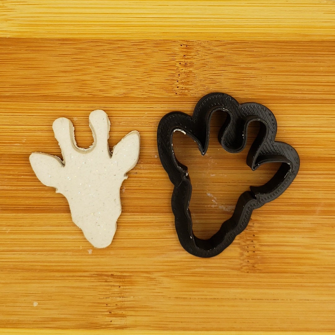 Giraffe Head Shaped Plastic Cookie Cutter - Polymer Clay Cutter ...