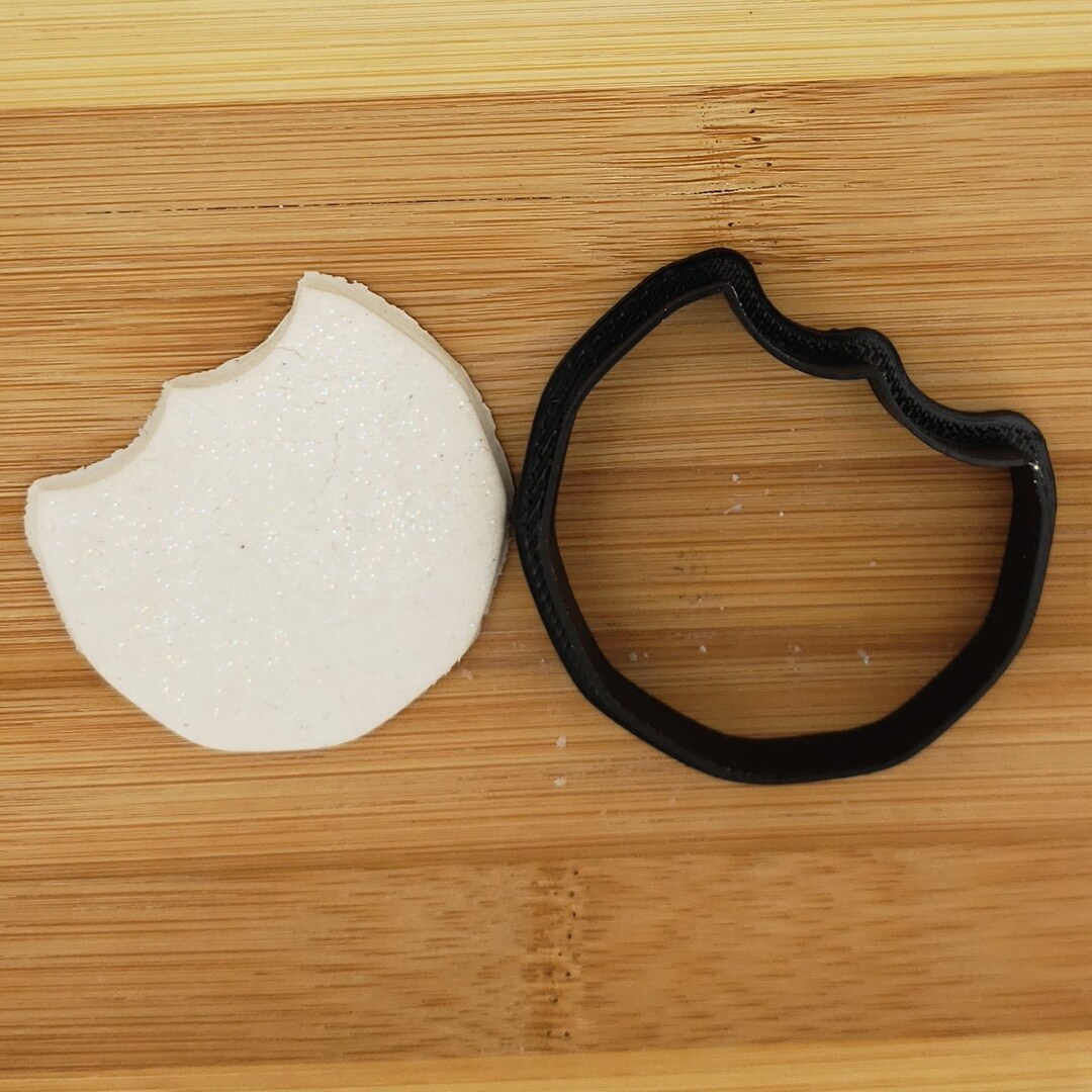 Cookie With Bite Shaped Plastic Cookie Cutter - Polymer Clay Cutter ...