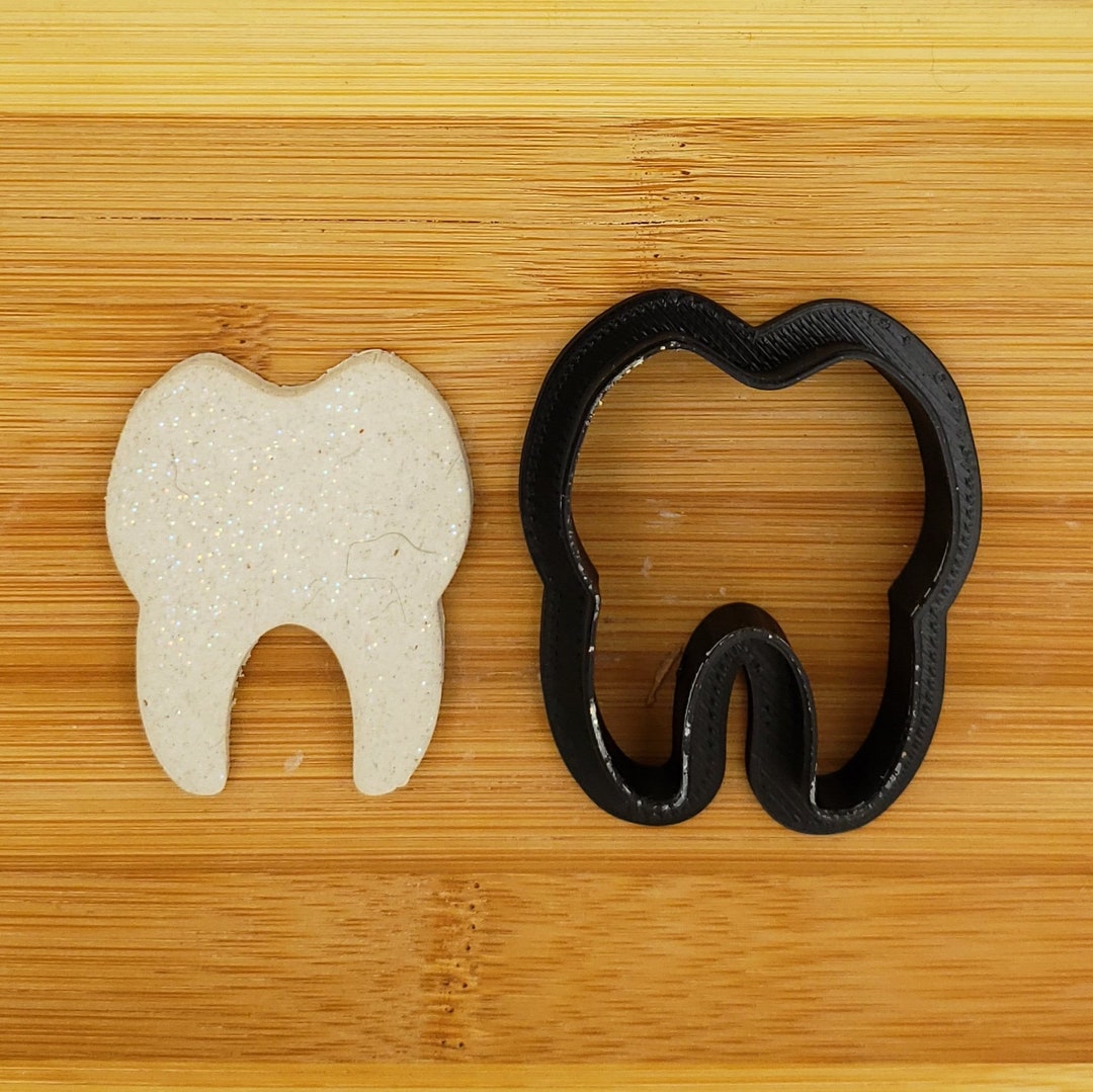 Tooth Shaped Plastic Cookie Cutter - Polymer Clay Cutter - Fondant ...