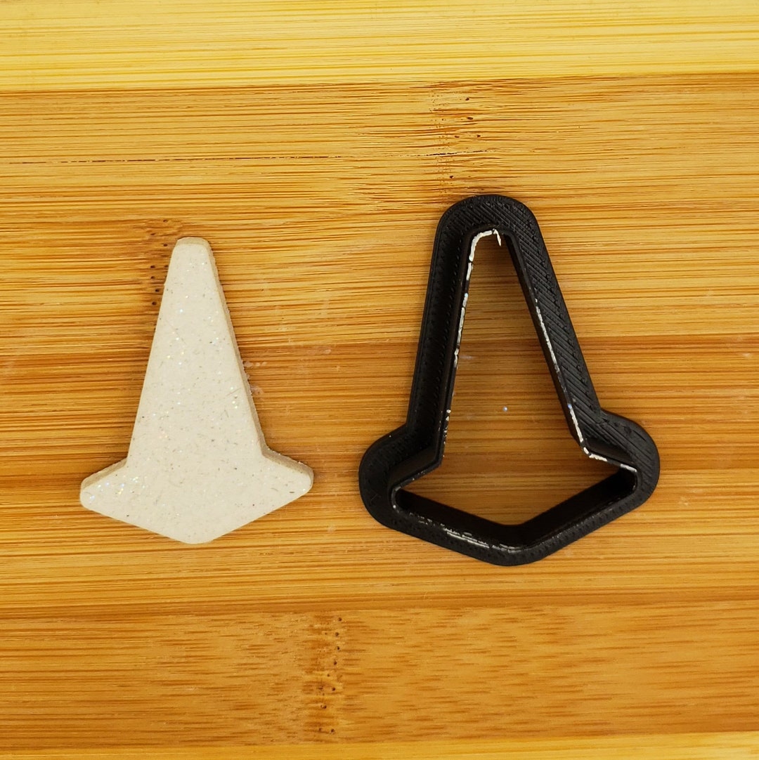 Traffic Cone Shaped Plastic Cookie Cutter - Polymer Clay Cutter ...