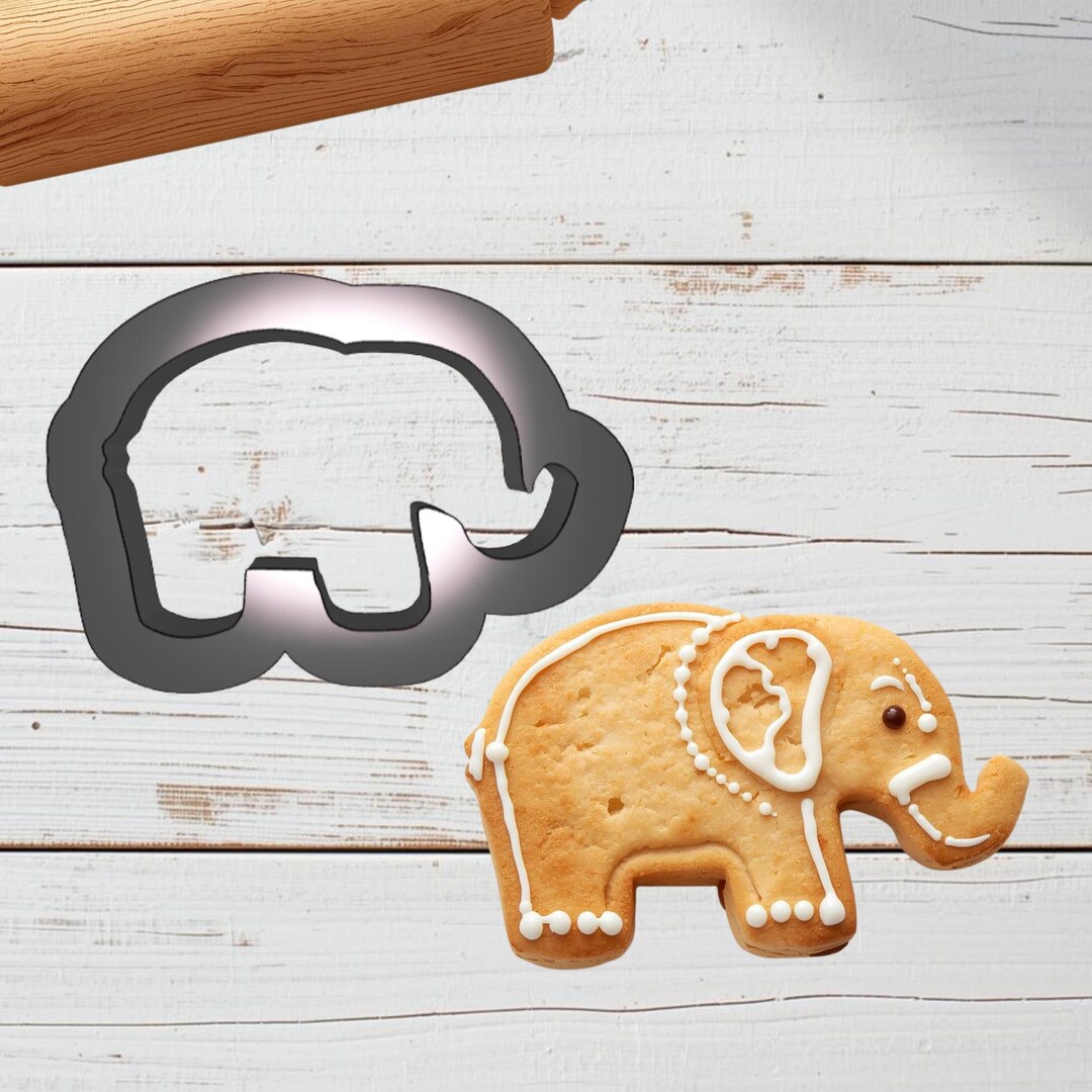 Elephant Shaped Plastic Cookie Cutter - Polymer Clay Cutter - Fondant ...