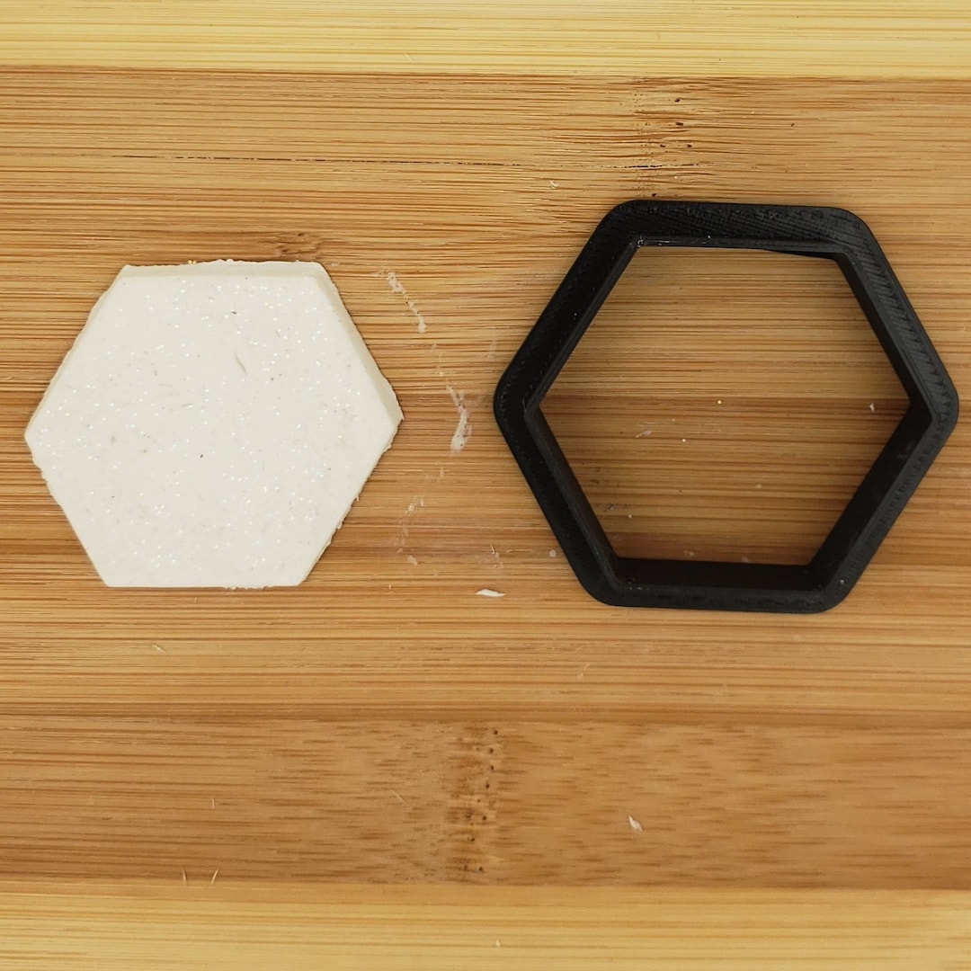 Hexagon Shaped Plastic Cookie Cutter - Polymer Clay Cutter - Fondant ...