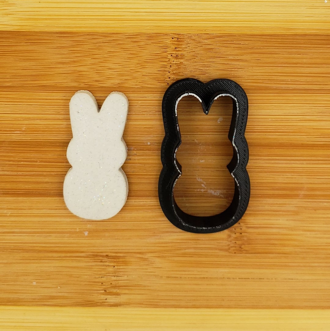 Marshmallow Peep Bunny Shaped Cookie Cutter - Polymer Clay Cutter ...