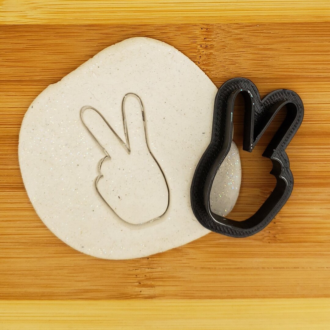 Peace Sign Shaped Plastic Cookie Cutter - Polymer Clay Cutter - Fondant ...