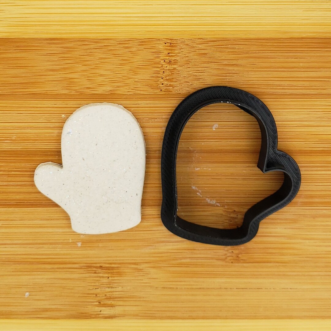 Mitten Shaped Plastic Cookie Cutter - Polymer Clay Cutter - Fondant ...