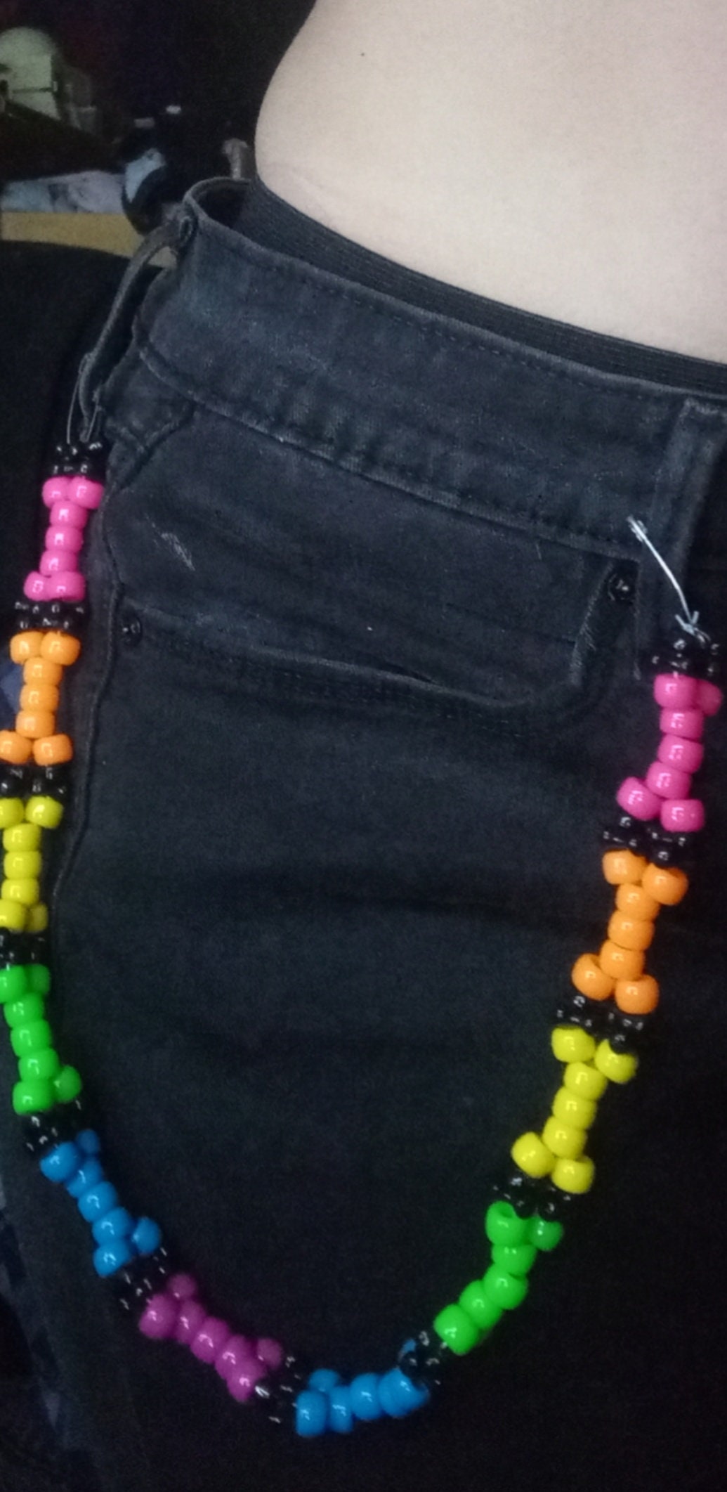 Kandi Rainbow Bone Chain - Etsy