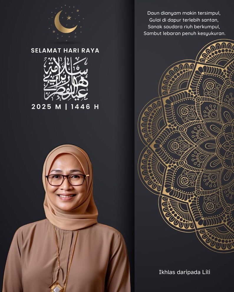 Editable CANVA Template Poster and Social Media for Hari Raya ...