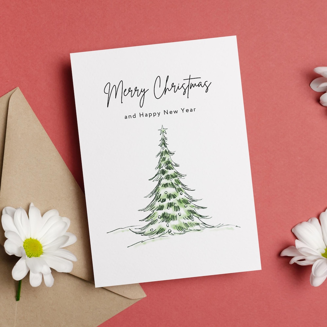 Merry Christmas Card DIGITAL Download Beautiful Printable Christmas ...