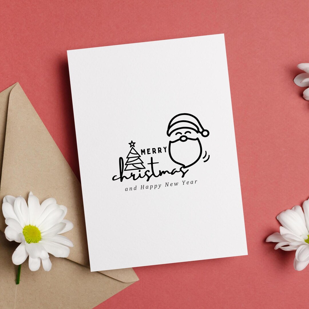 Merry Christmas Card DIGITAL Download Beautiful Printable Christmas ...