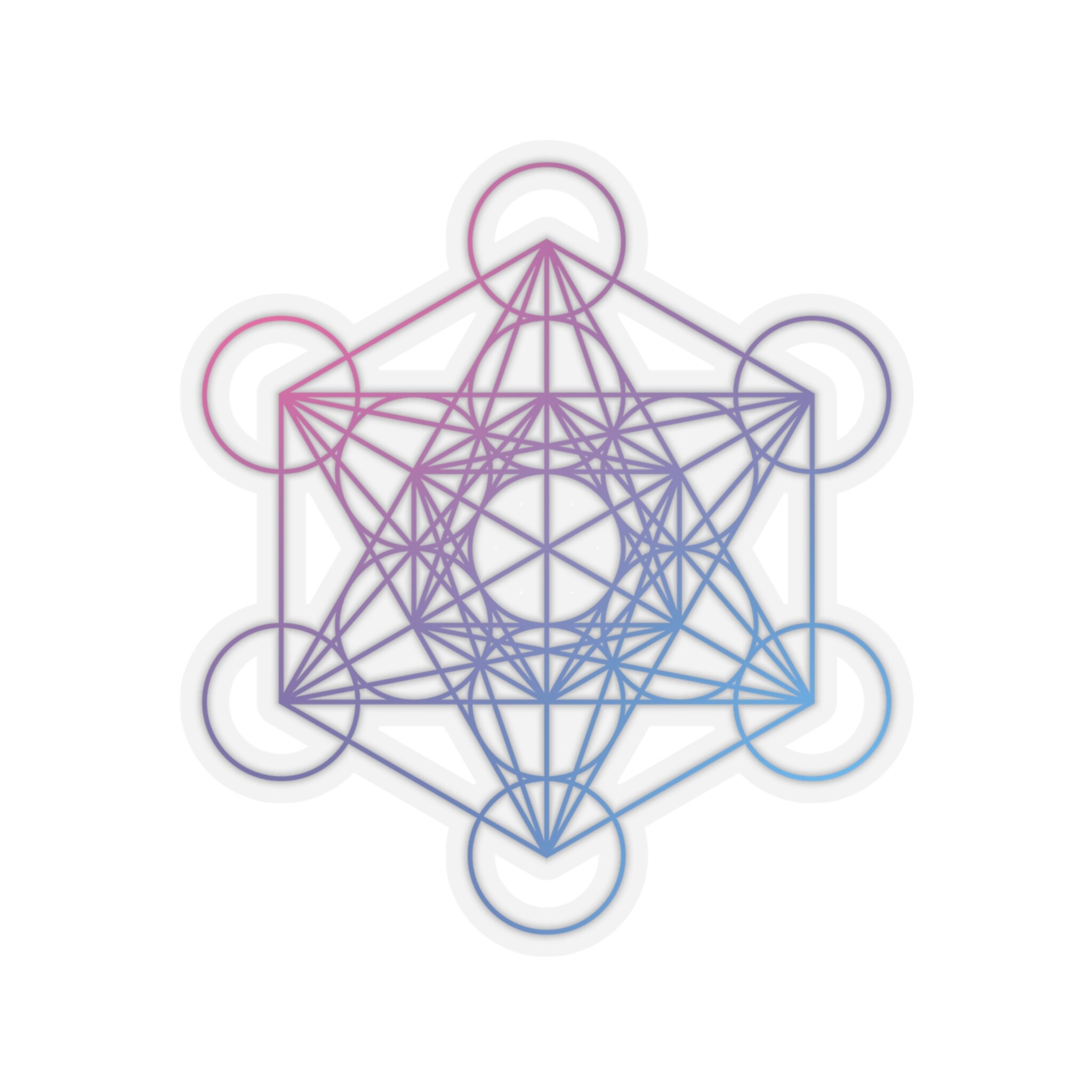 Sacred Universe Metatron's Cube STICKER Transparent Background - Etsy