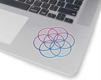 Sacred Geometry Vinyl Sticker With Seed of Life Design - Etsy