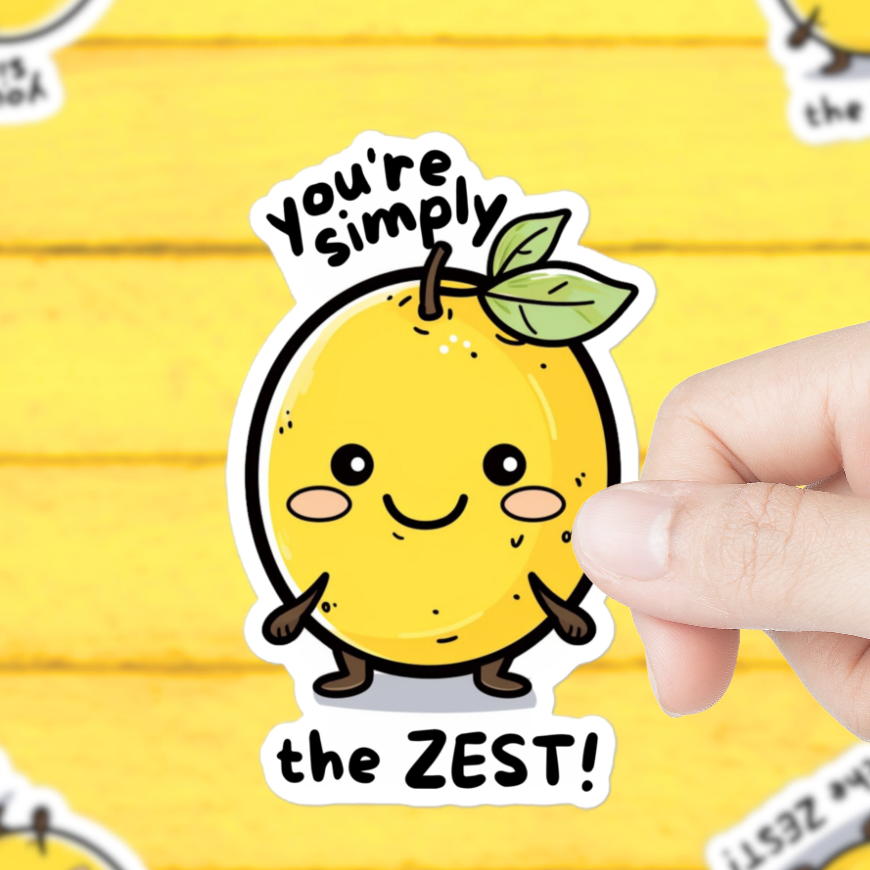 Lemon Punny Sticker | You're Simply the Zest | Lemon Sticker | Cute ...