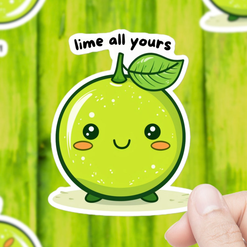 Cute Lime Sticker | Lime All Yours | Punny Sticker | Cute Stickers ...