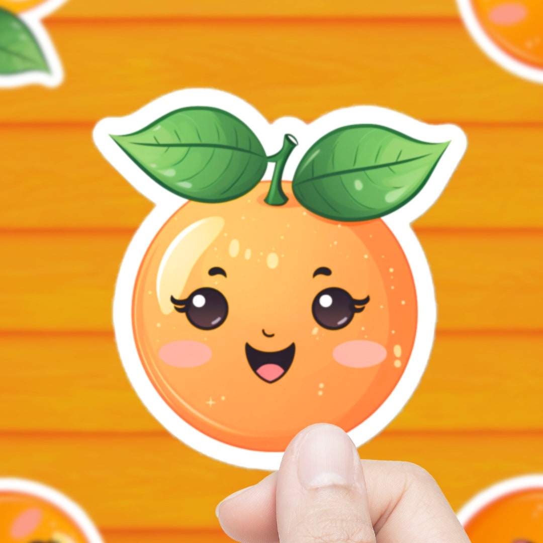 Orange Sticker | Cute Orange | Cute Stickers | Food Stickers | Cute ...