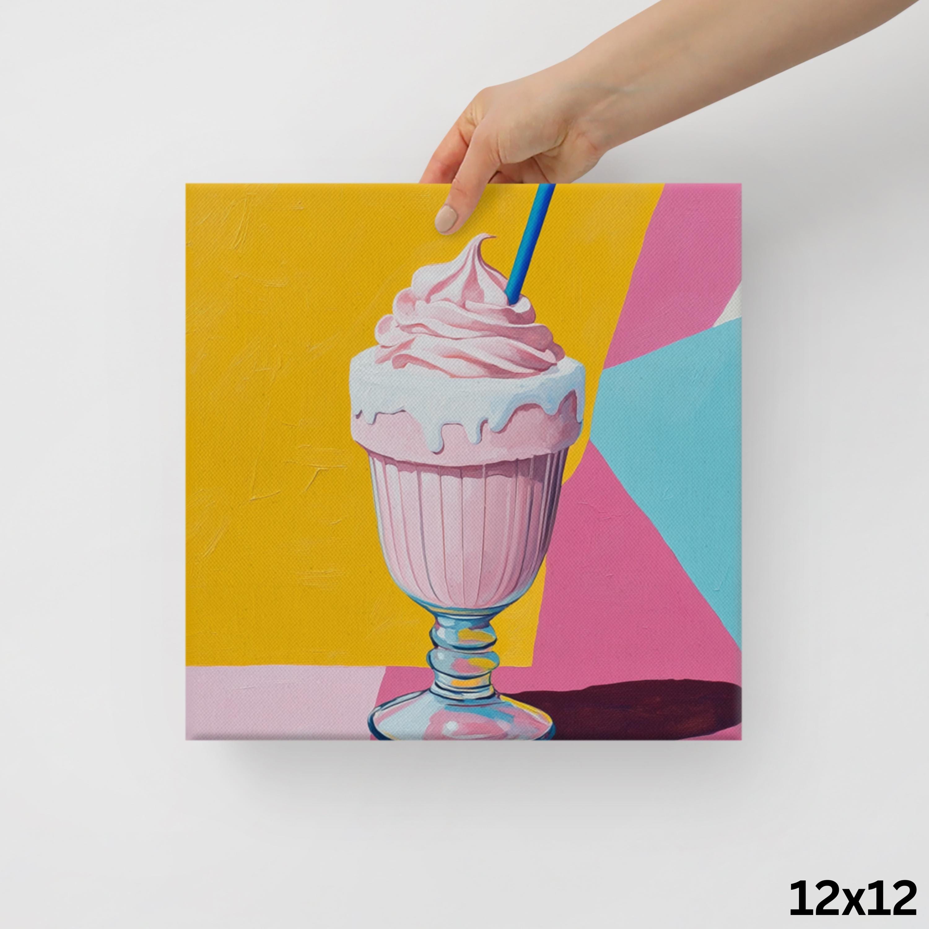 Milkshake Canvas Print | Milkshake Wall Art | Diner Decor | Diner Wall ...