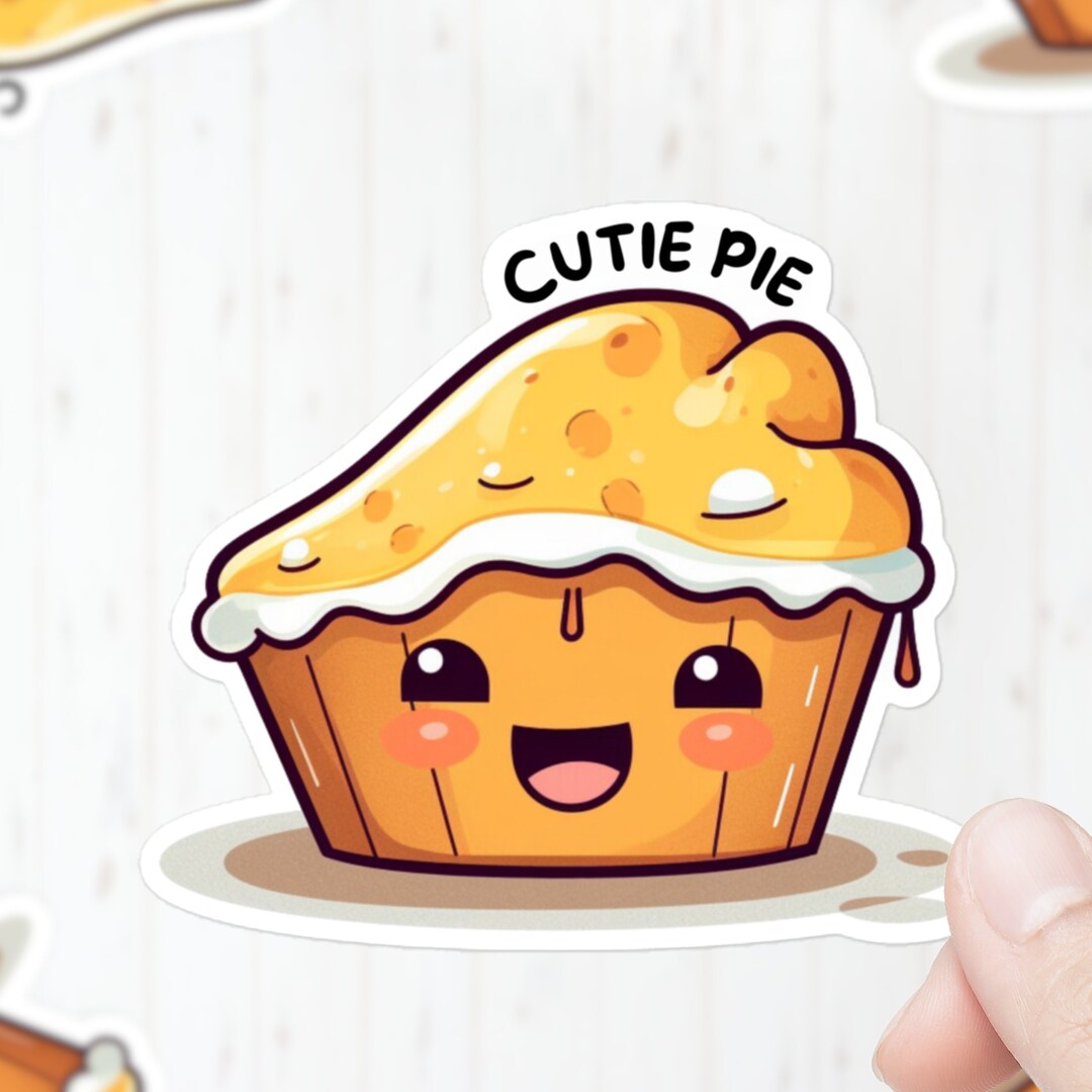 Cutie Pie Sticker | Cute Food Sticker | Cute Stickers | Kawaii Sticker ...
