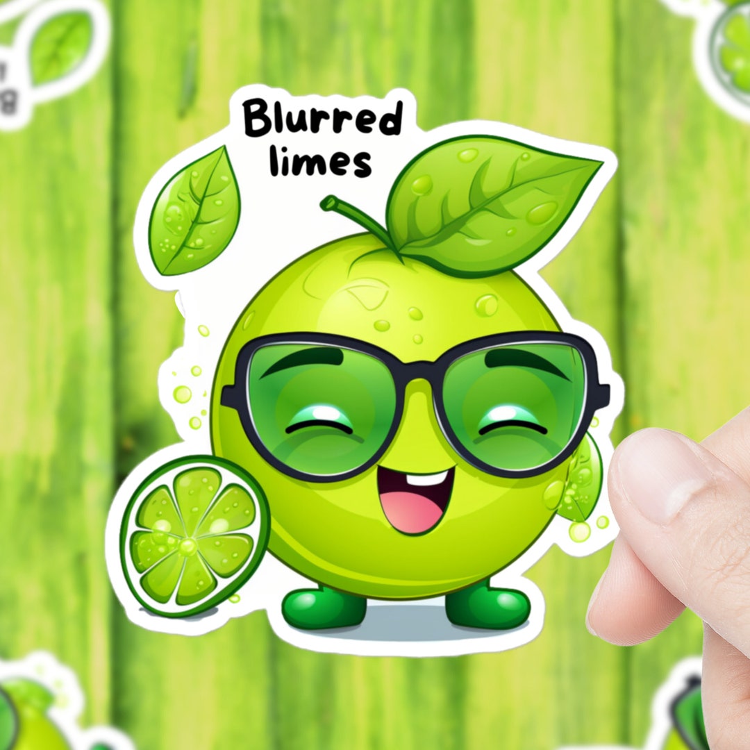 Blurred Limes Sticker | Cute Stickers | Pop Music Sticker | Funny Food ...