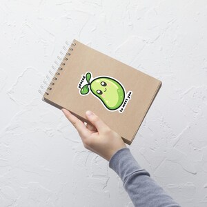 Peased to Meet You Sticker | Pea Sticker | Cute Pea | Cutesy Sticker ...