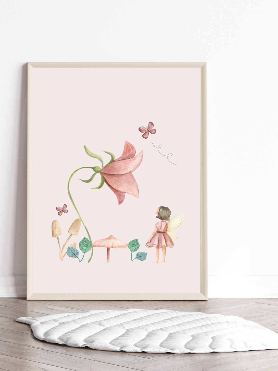 Curious Fairy Printable, Fairy Wall Art, Nursery Wall Art, Watercolor ...